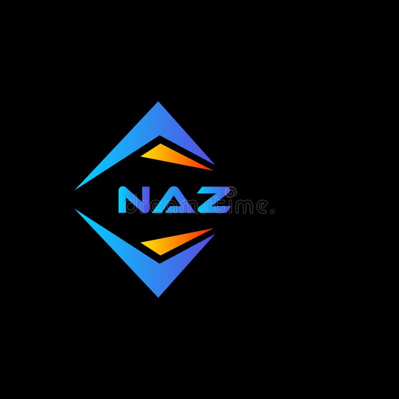NAZ Abstract Technology Logo Design on Black Background. NAZ Creative ...