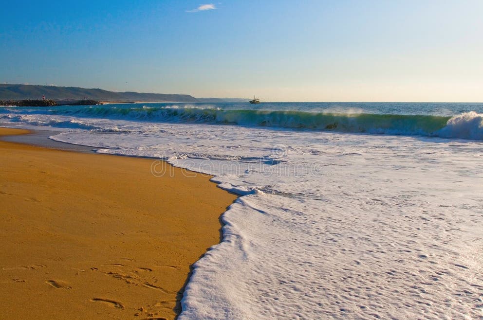 Nazare stock image. Image of sand, beach, water, nazare - 23469917