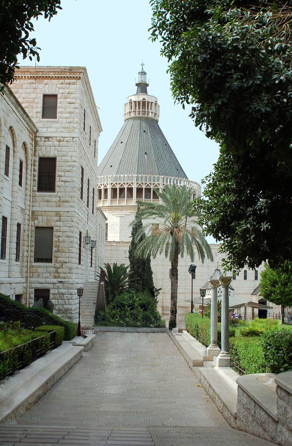 Ancient Street in Nazareth. Israel Stock Photo - Image of hill, mosque ...
