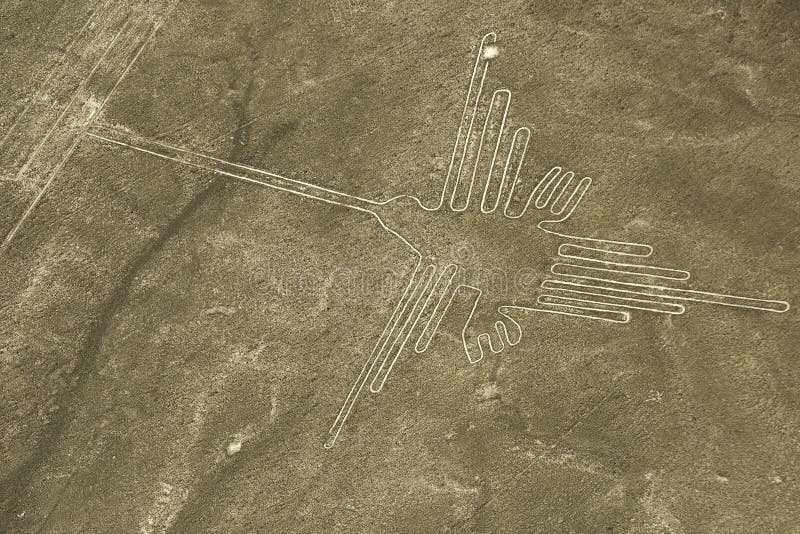 Nazca Lines on Desert in Peru, South America Stock Image - Image of ...