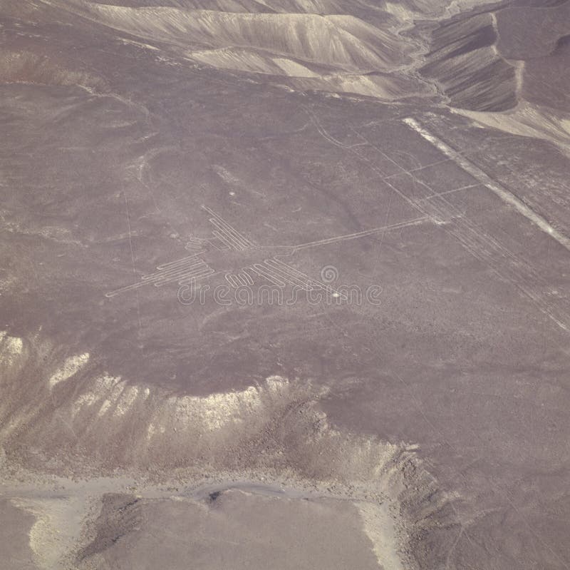 Nazca Lines Hummingbird in Peru Stock Photo - Image of heritage ...