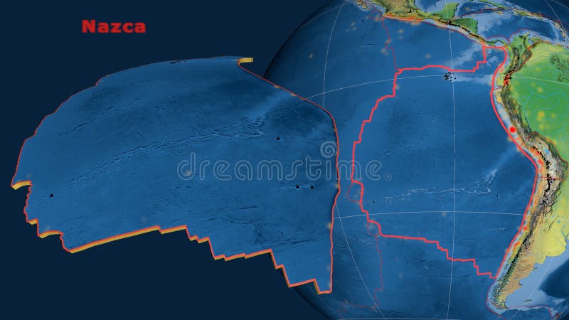 Nazca Plate Described and Presented - Natural Earth Stock Illustration ...