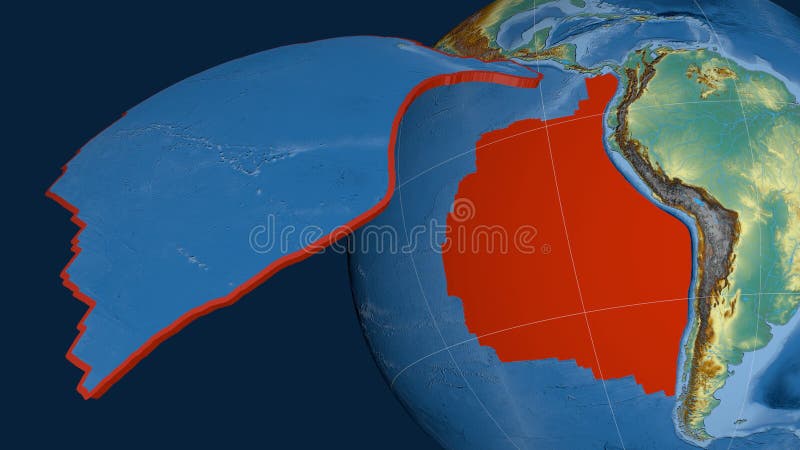 Nazca Plate Presented - Relief Stock Illustration - Illustration of ...