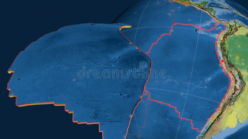 Nazca Plate Presented - Topographic Stock Illustration - Illustration ...