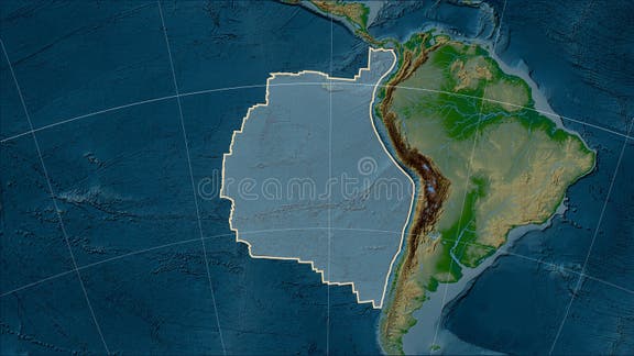 Nazca Tectonic Plate. Physical Map Stock Illustration - Illustration of ...