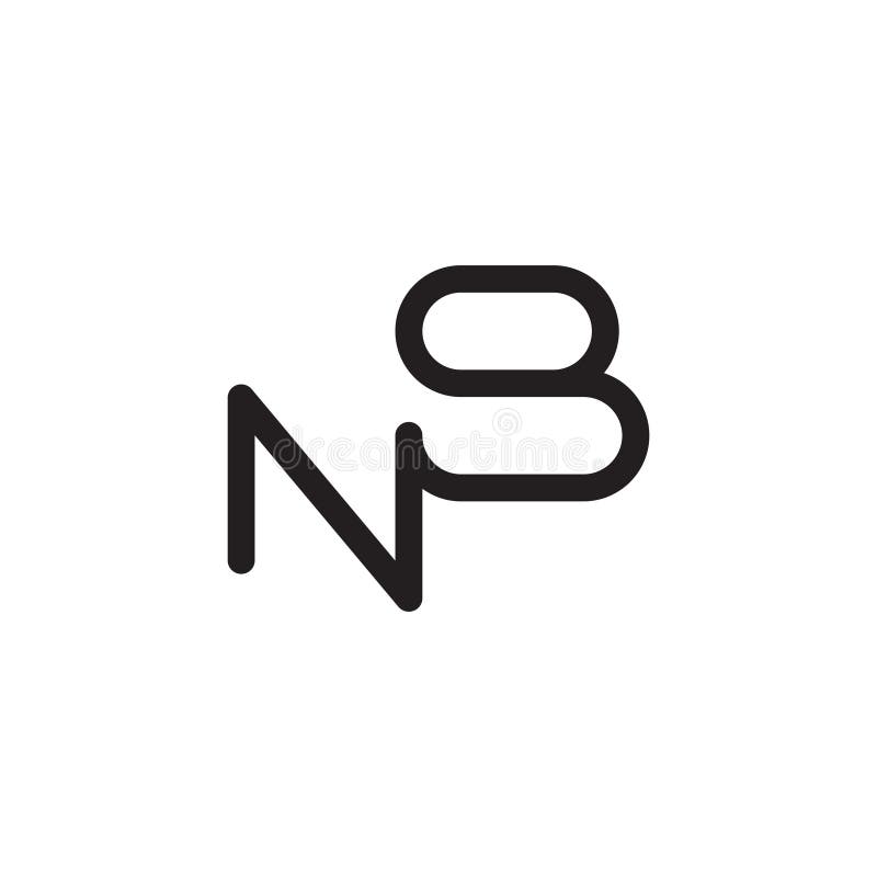 Nb Initial Letter Vector Logo Icon Stock Vector - Illustration of ...