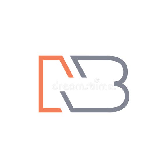 NB letter logo design stock vector. Illustration of initial - 391899942