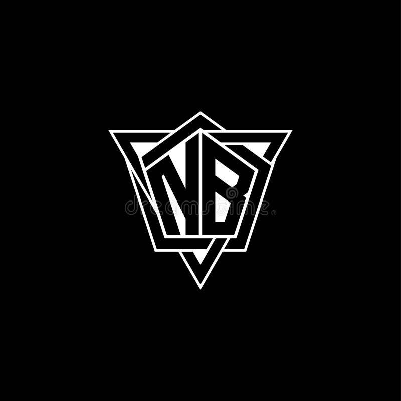 NB Logo Monogram Geometric Modern Design Stock Vector - Illustration of ...