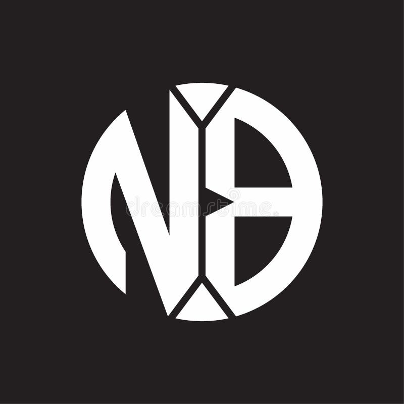 NB Logo Monogram with Piece Circle Ribbon Style Stock Vector ...