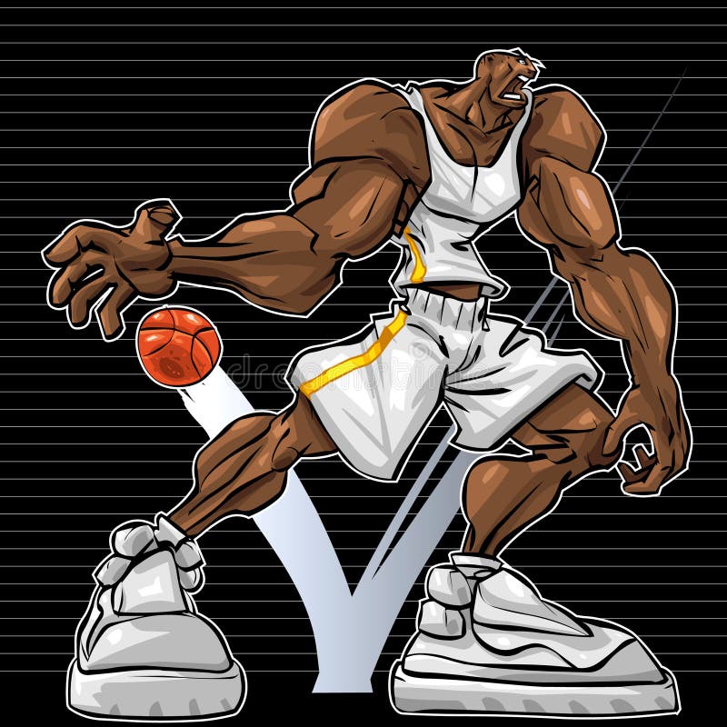 NBA Monster stock illustration. Illustration of comic - 1792215