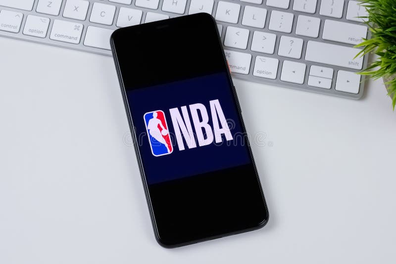 NBA: Official App Logo on a Smartphone Screen. Editorial Stock Photo ...
