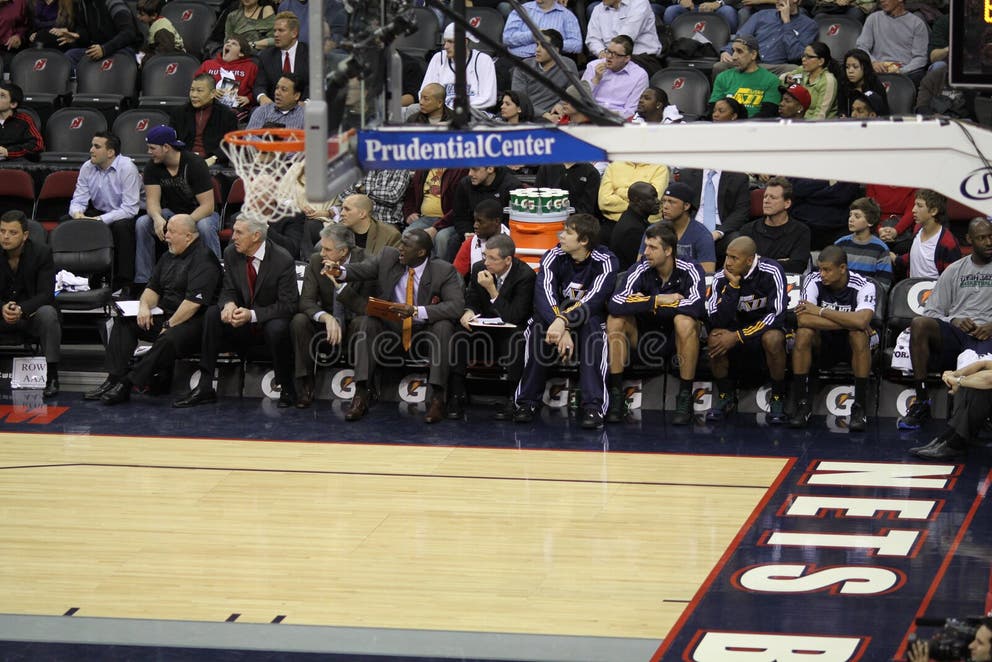 NBA Utah Jazz bench editorial stock image. Image of nets - 17923489