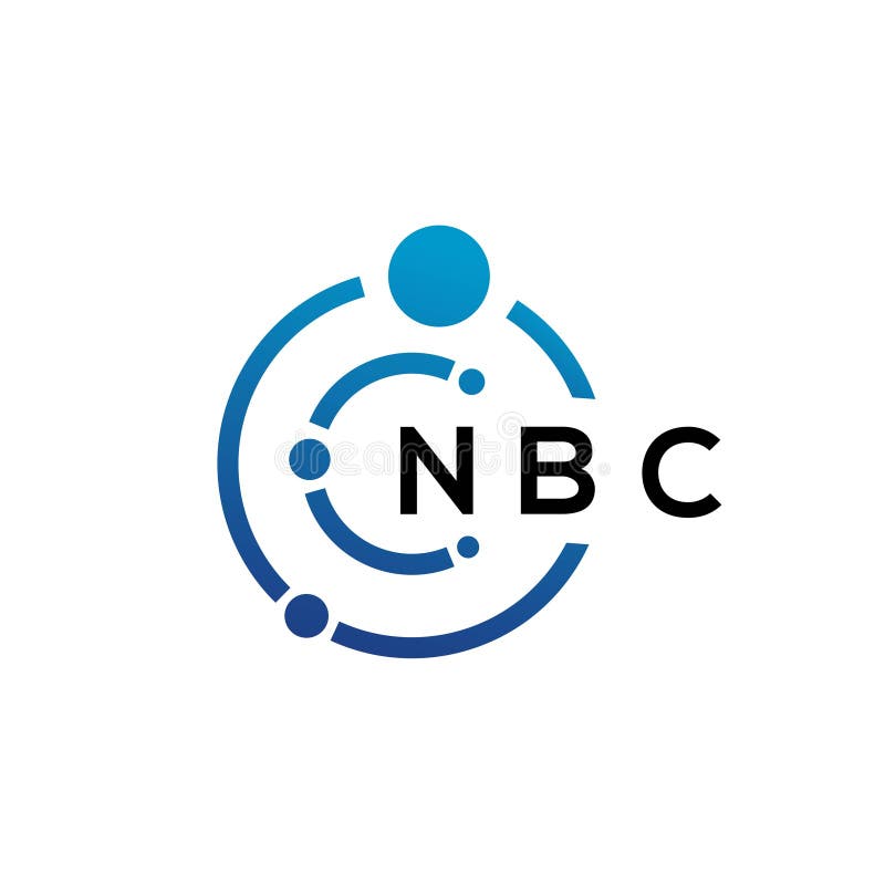 NBC Letter Technology Logo Design on White Background. NBC Creative ...