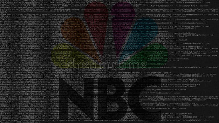 NBC Logo Made of Source Code on Computer Screen. Editorial 3D Rendering ...