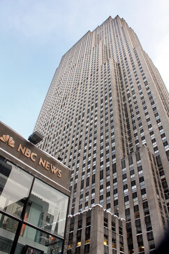 NBC News Building editorial image. Image of lower, holiday - 17639225