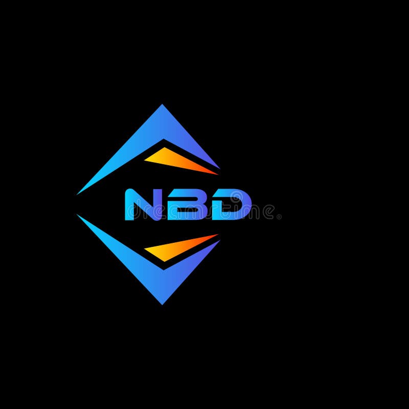 NBD Abstract Technology Logo Design on Black Background. NBD Creative Initials Letter Logo ...