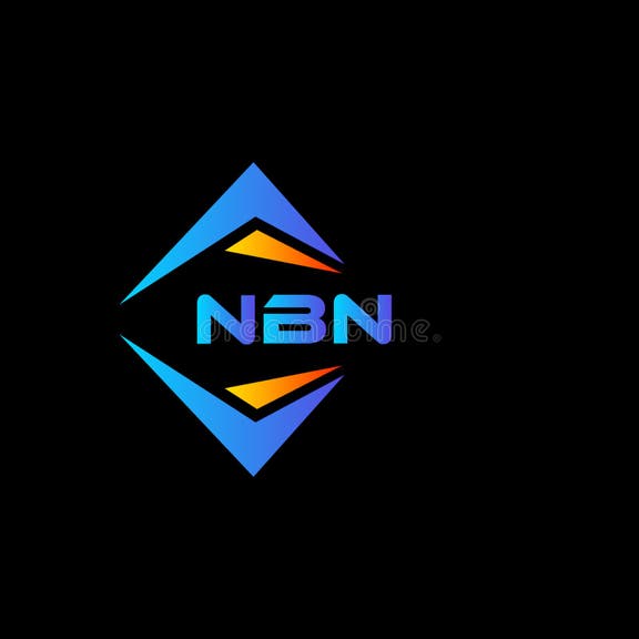 NBN Abstract Technology Logo Design on Black Background. NBN Creative ...
