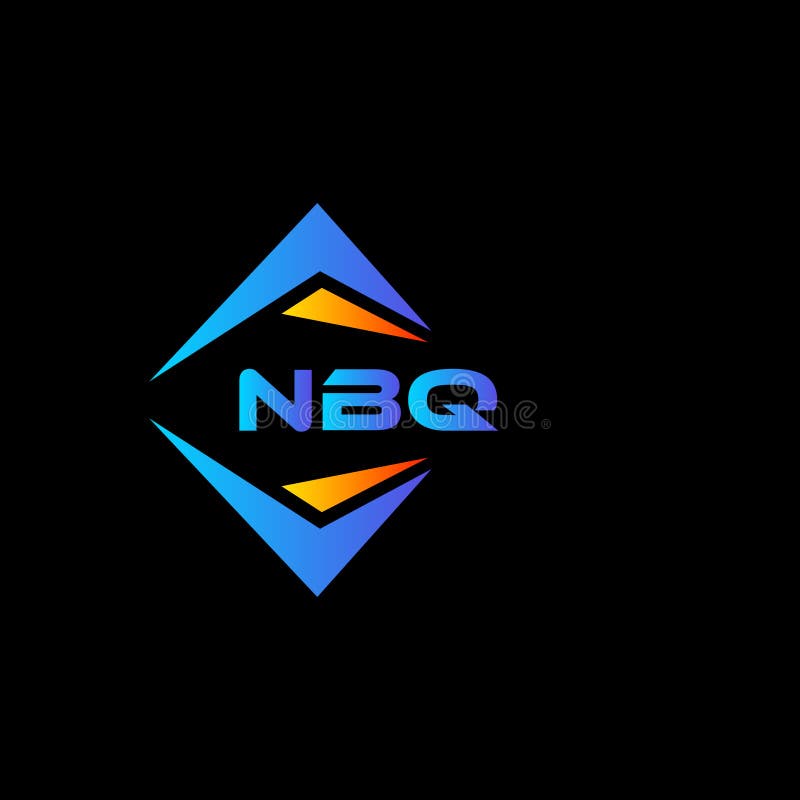 NBQ Abstract Technology Logo Design on Black Background. NBQ Creative ...