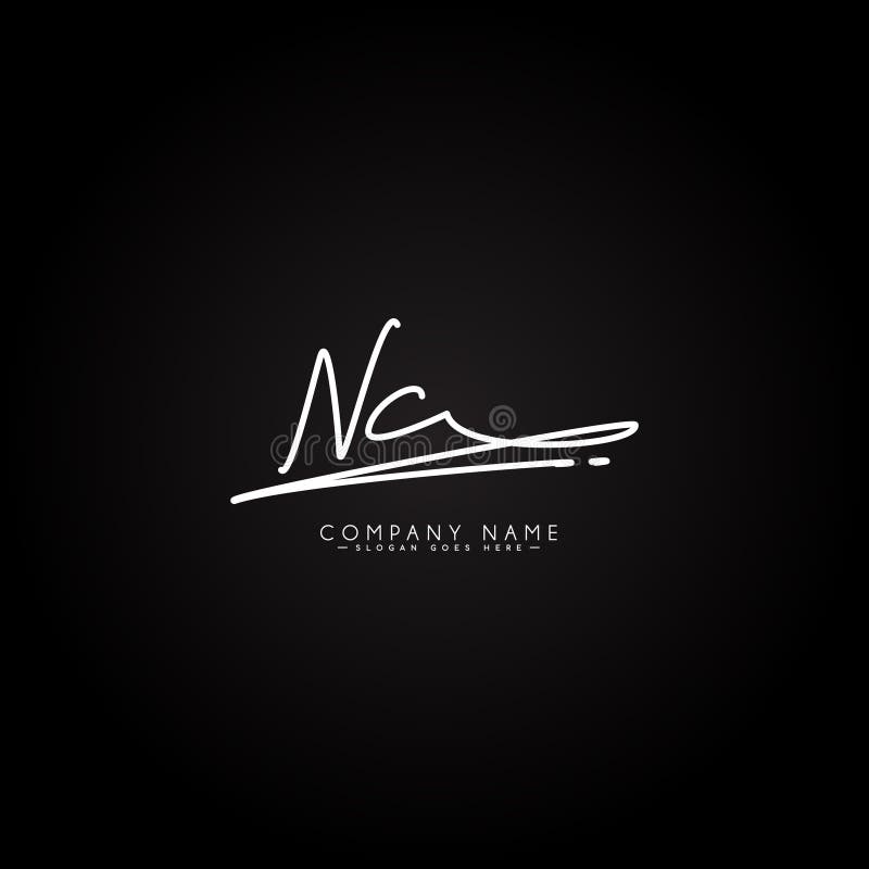 NC Initial Letter Signature Logo Template - Handwritten Vector Logo ...