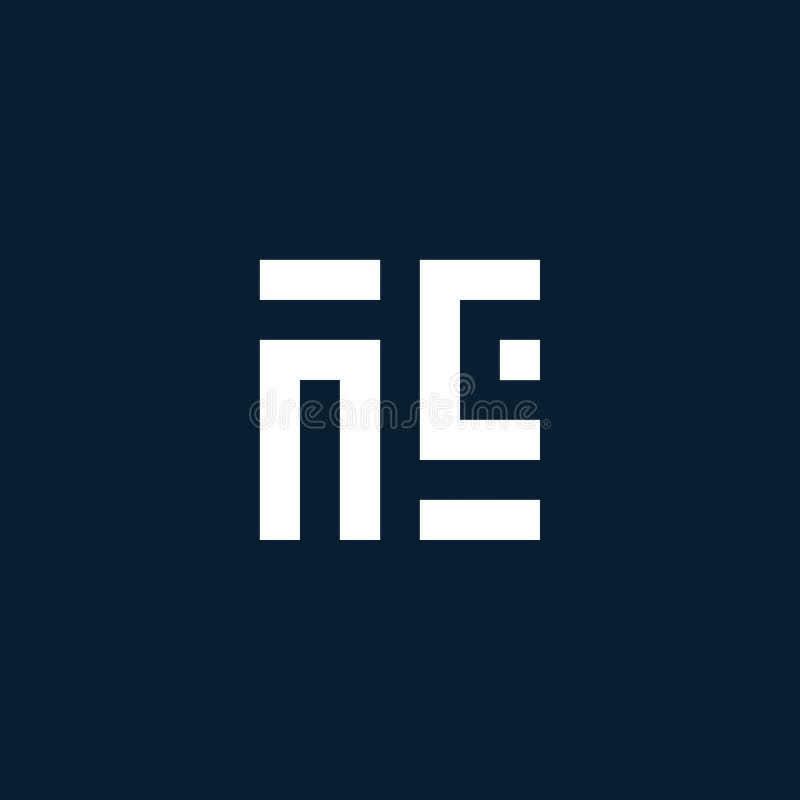 NC Initial Monogram Logo with Geometric Style Stock Vector ...