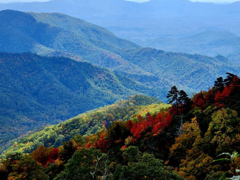 NC Mountain Range with Warm Colors Stock Image - Image of range, colors ...