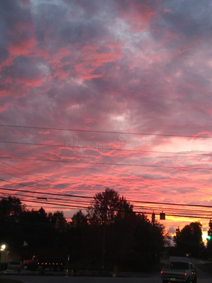 NC pink sunset stock photo. Image of morning, sunlight - 240206350