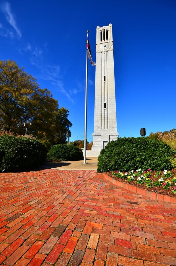 NC State University Bell Tower Stock Image - Image of capital, pride ...