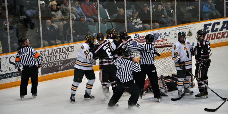 NCAA Ice Hockey Game editorial image. Image of faceoff - 18604070