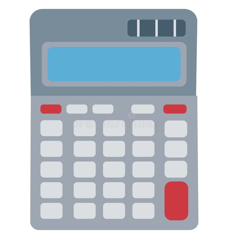 Calculator Color Vector Isolated Icon Editable Stock Vector ...