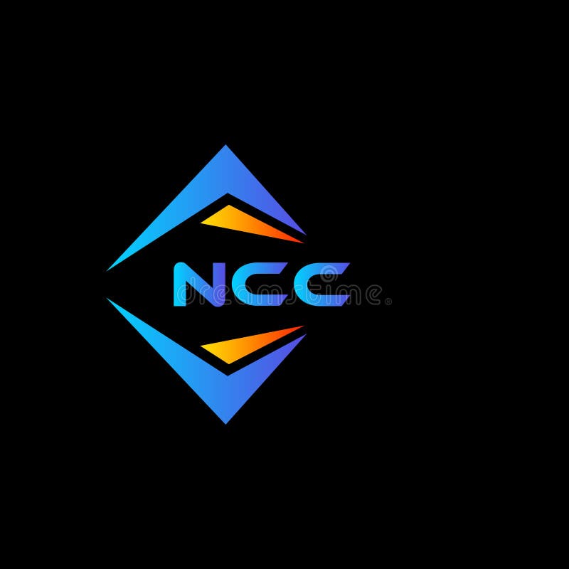 NCC Abstract Technology Logo Design on Black Background. NCC Creative ...