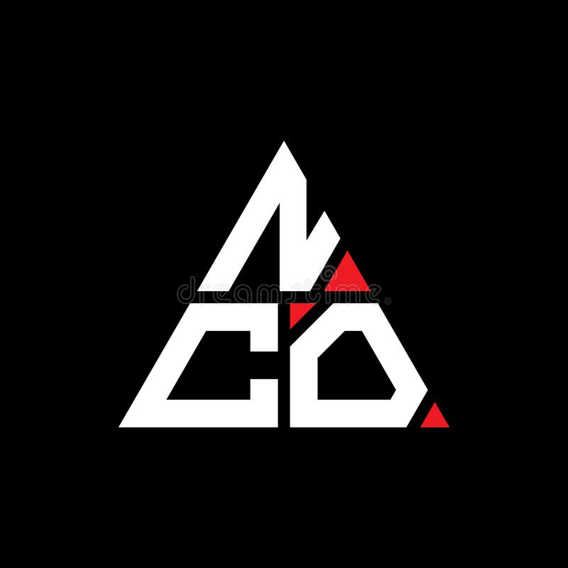 NCO Triangle Letter Logo Design with Triangle Shape. NCO Triangle Logo ...