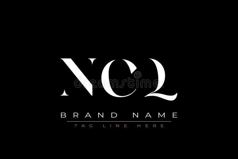 NCQ Abstract Letter Logo Design Stock Vector - Illustration of ...