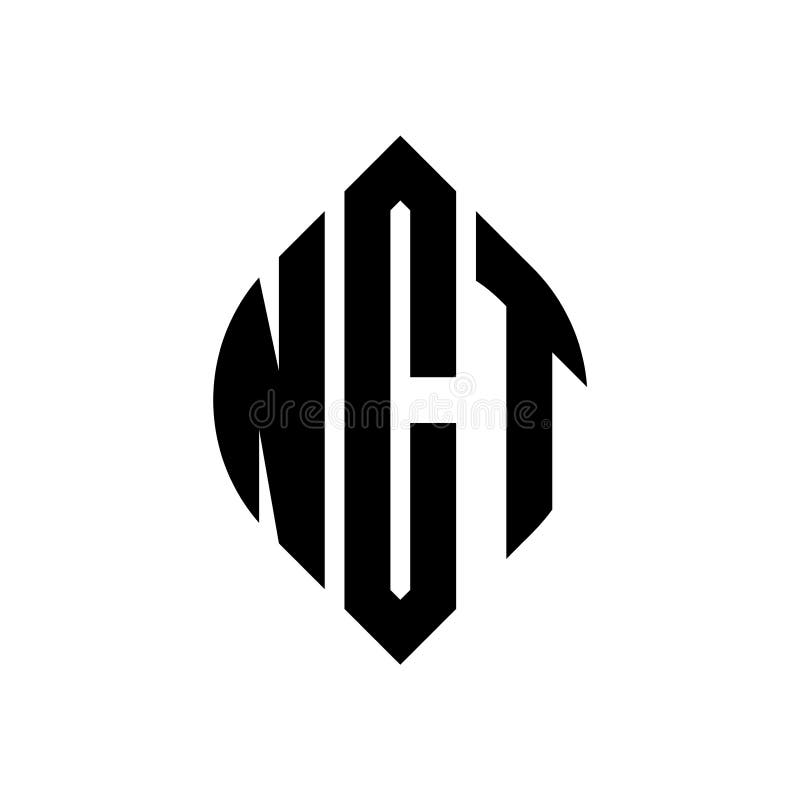 NCT Circle Letter Logo Design with Circle and Ellipse Shape. NCT ...