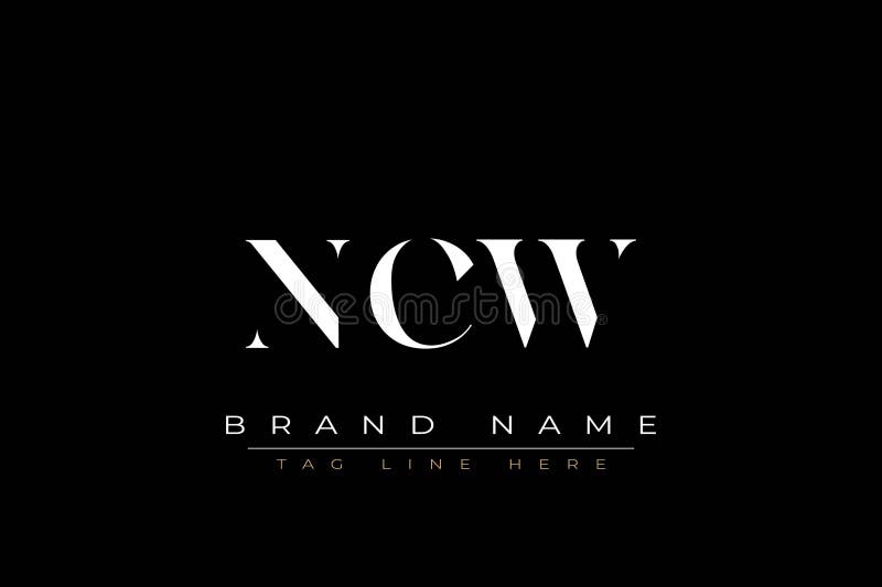 NCW Abstract Letter Logo Design Stock Vector - Illustration of logo ...