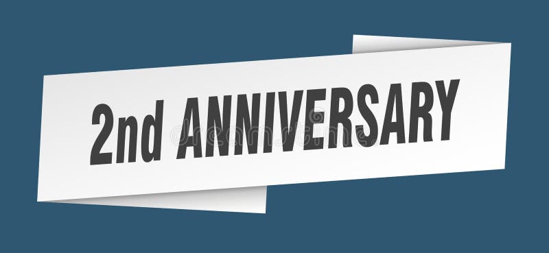 2nd Anniversary Banner Template. 2nd Anniversary Ribbon Label Stock ...