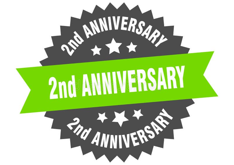 2nd Anniversary Sign. 2nd Anniversary Circular Band Label. 2nd ...