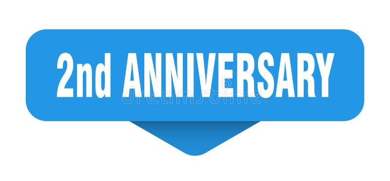 2nd Anniversary Sticker. 2nd Anniversary Sign on Transparent Background ...