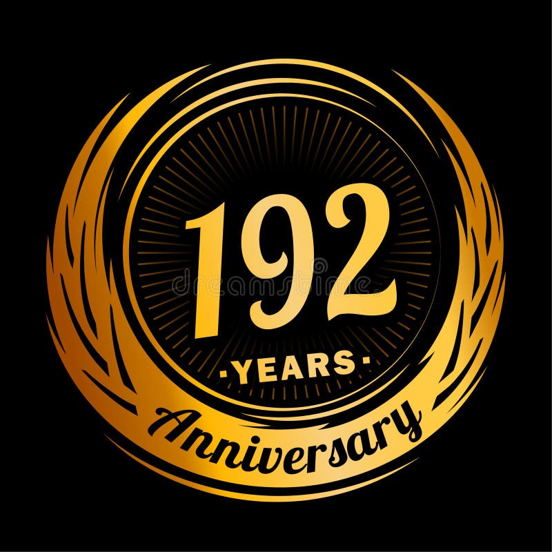192 Years Anniversary. Elegant Anniversary Design. 192nd Logo. Stock ...