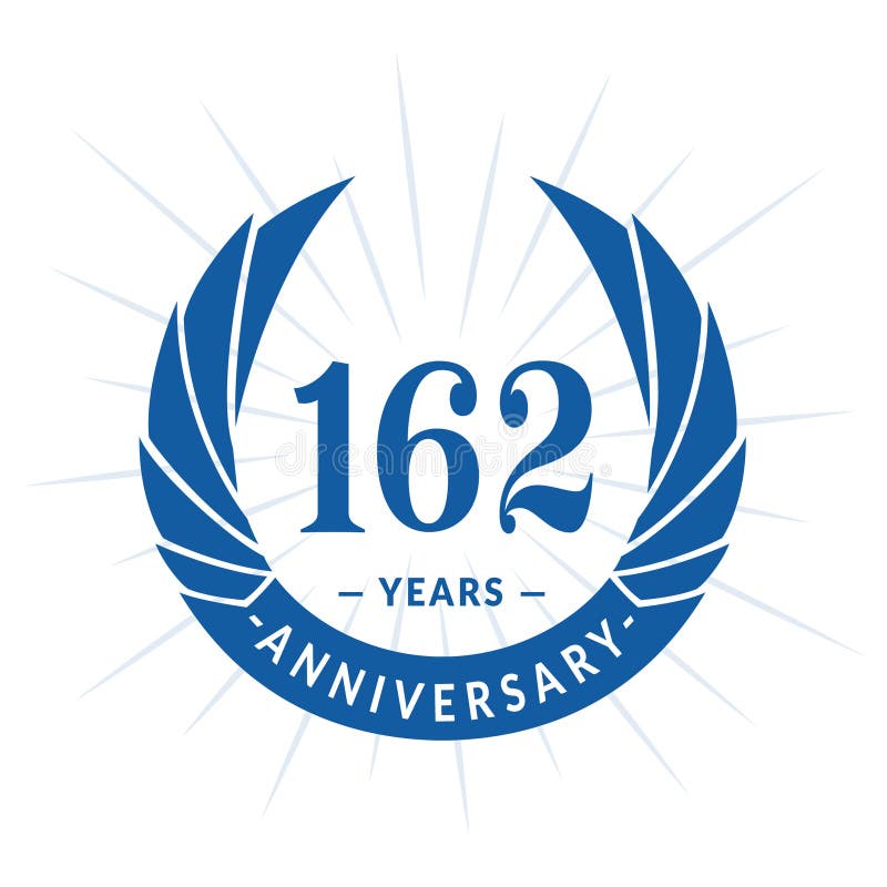 162 Years Anniversary Design Template. Elegant Anniversary Logo Design ...