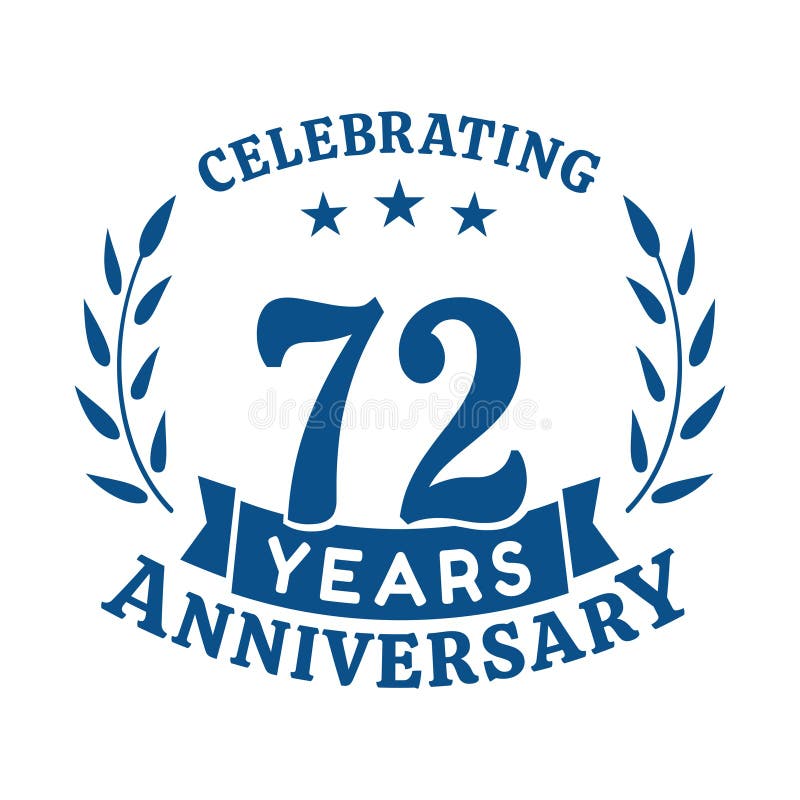 72 Years Anniversary Celebration Logotype. 72nd Anniversary Logo ...