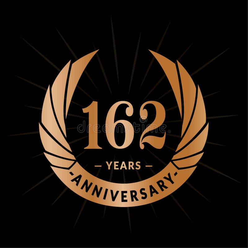 162 Years Anniversary Design Template. Elegant Anniversary Logo Design ...