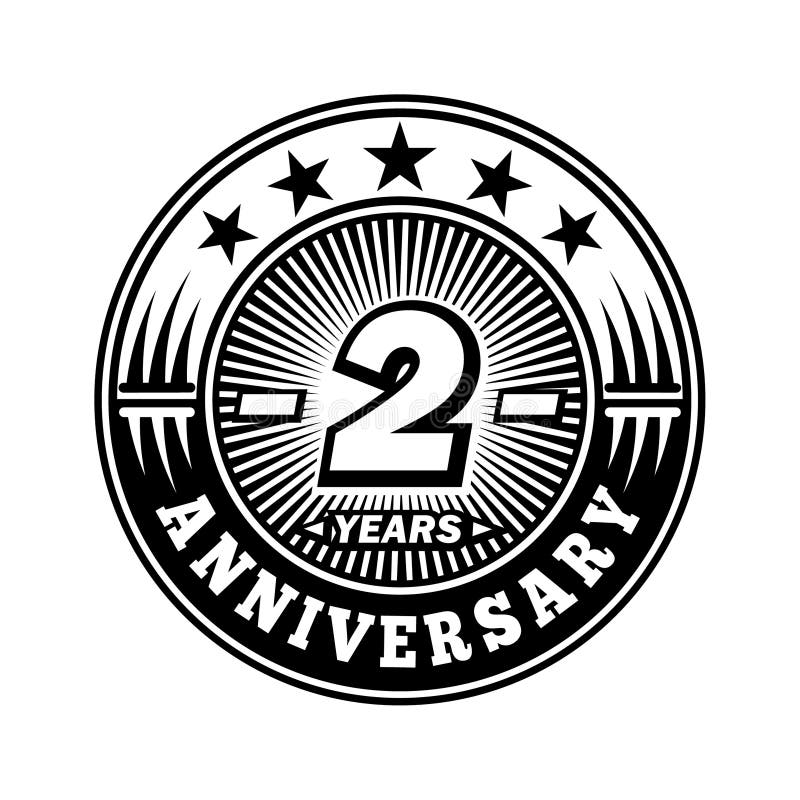 2 Years Anniversary Celebration. 2nd Anniversary Logo Design. Two Years ...