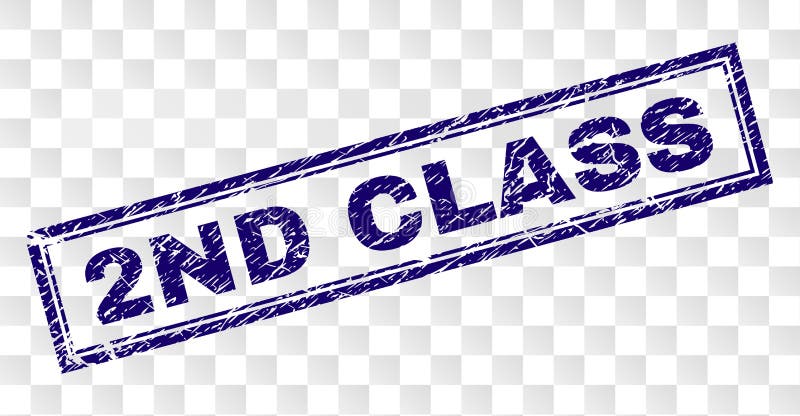 Scratched 2ND CLASS Rectangle Stamp Stock Vector - Illustration of mark ...
