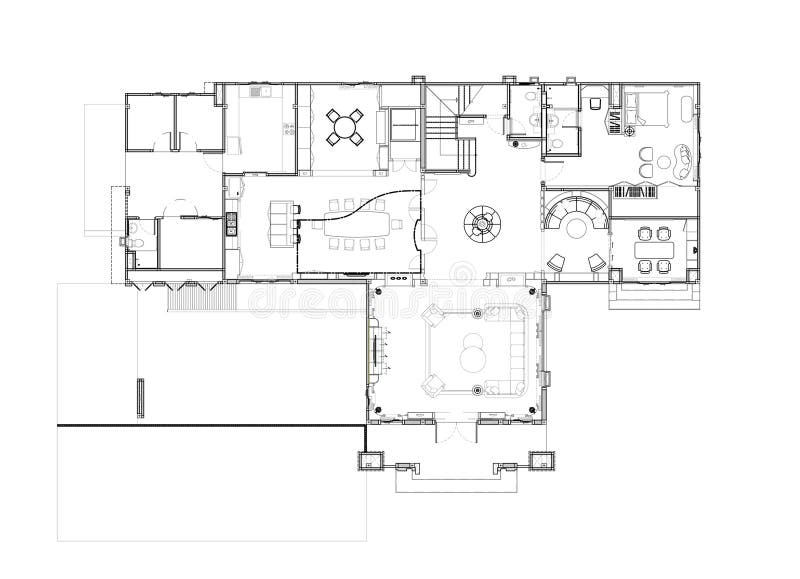 Layout Plan Vector Drawing Autocad Stock Illustrations – 143 Layout ...