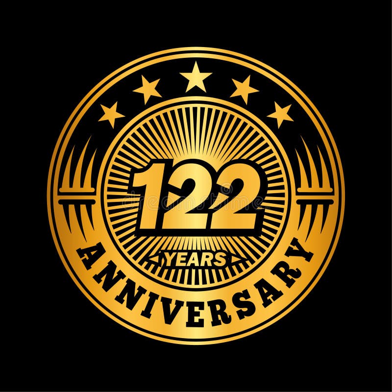122years Anniversary Celebration. 122nd Anniversary Logo Design ...