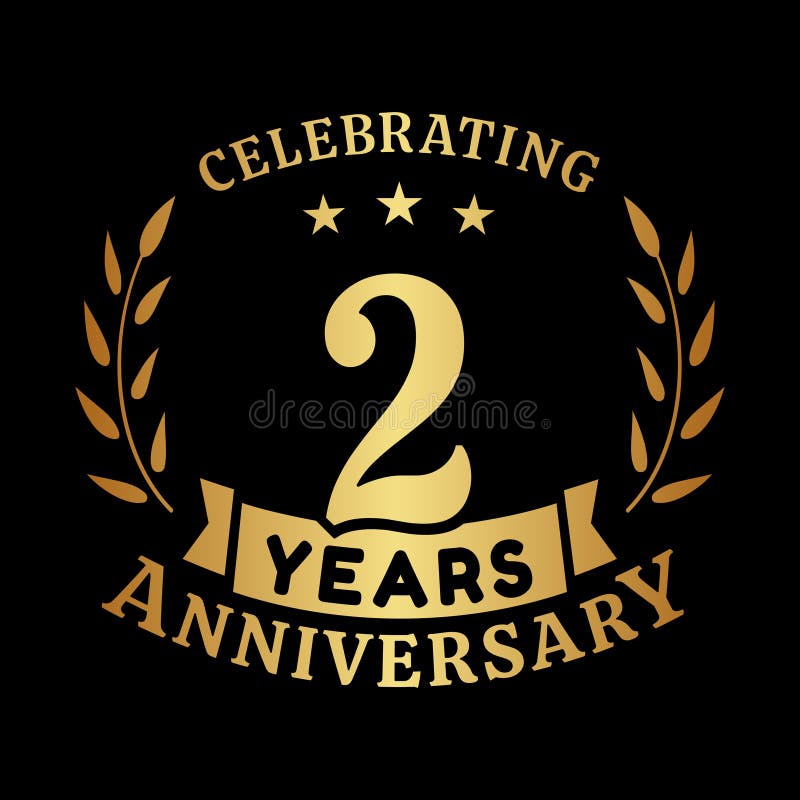 2 Years Anniversary Celebration Logotype. 2nd Anniversary Logo. Vector ...