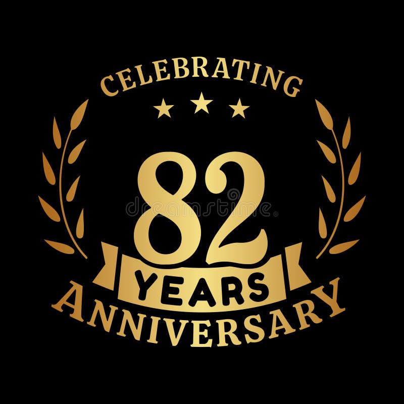 82 Years Anniversary Celebration Logotype. 82nd Anniversary Logo ...