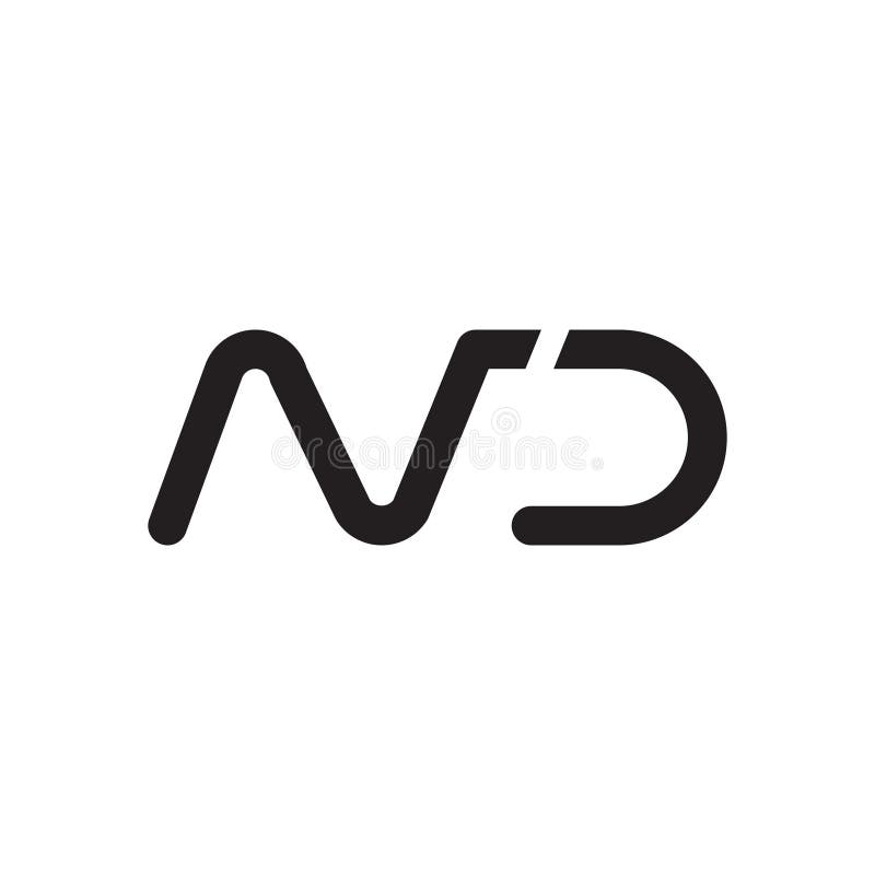 Nd Initial Letter Vector Logo Icon Stock Vector - Illustration of flat ...
