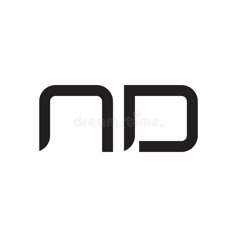 Nd Initial Letter Vector Logo Icon Stock Vector - Illustration of ...