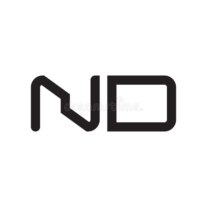 Nd Initial Letter Vector Logo Icon Stock Vector - Illustration of ...